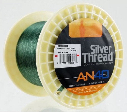 SILVER THREAD (3000 YARDS-8LB TEST BULK COPOLYMER FISHING LINE IN GREEN ...