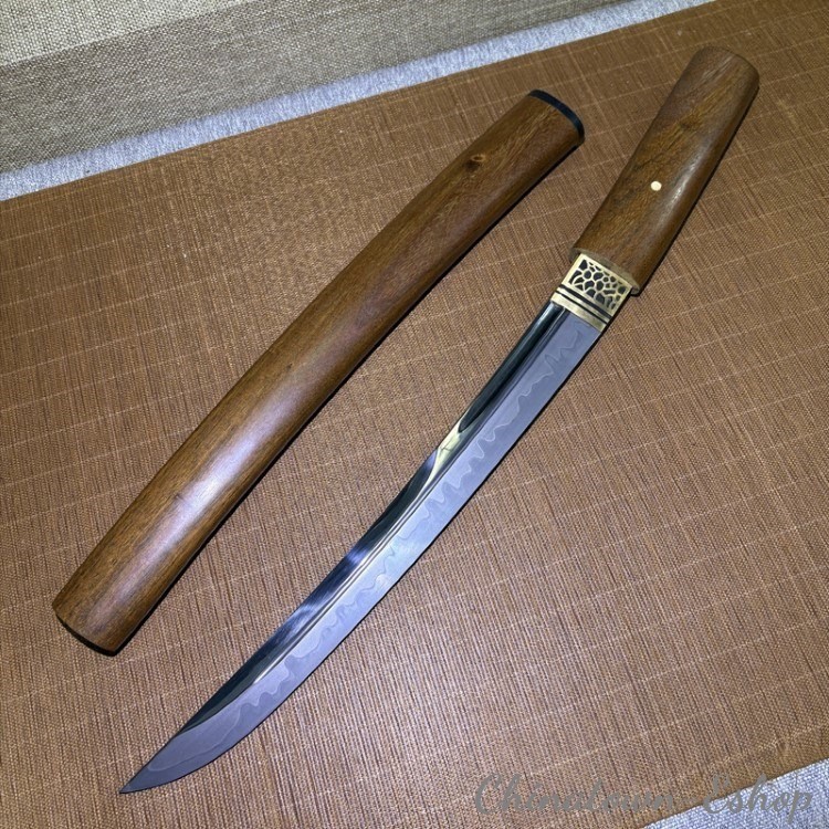 T10 Steel Hamon Blade Kogarasu-maru Zukuri Sword Japanese Tanto ...