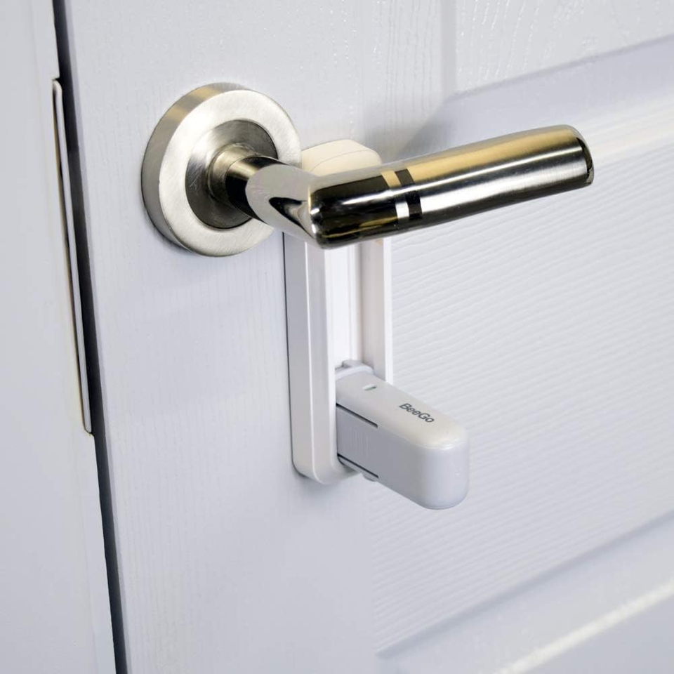 ® Door Lever Locks (2 Pack) – Stick on Door Lock without Drilling ...