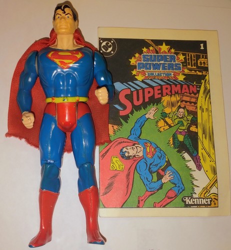 1984 SUPERMAN KENNER VINTAGE SUPER POWERS FIGURE COMPLETE w/CAPE & MINI ...