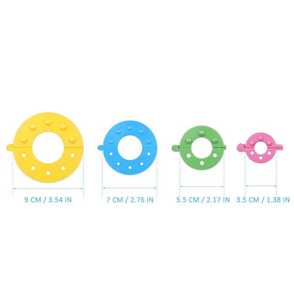 ULTNICE 8pcs 4 Sizes Essential Pompom Maker Fluff Ball DIY Needle Craft ...