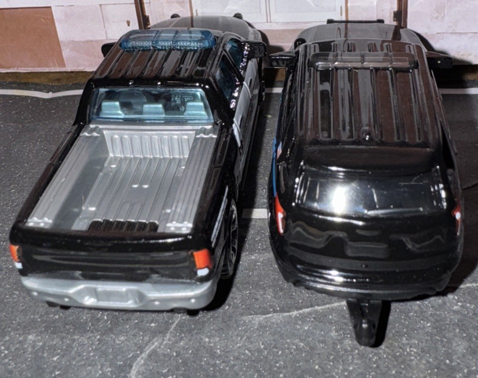 Lot Of 2 Matchbox Dodge Ram & Ford Interceptor SUV El Segundo Police ...