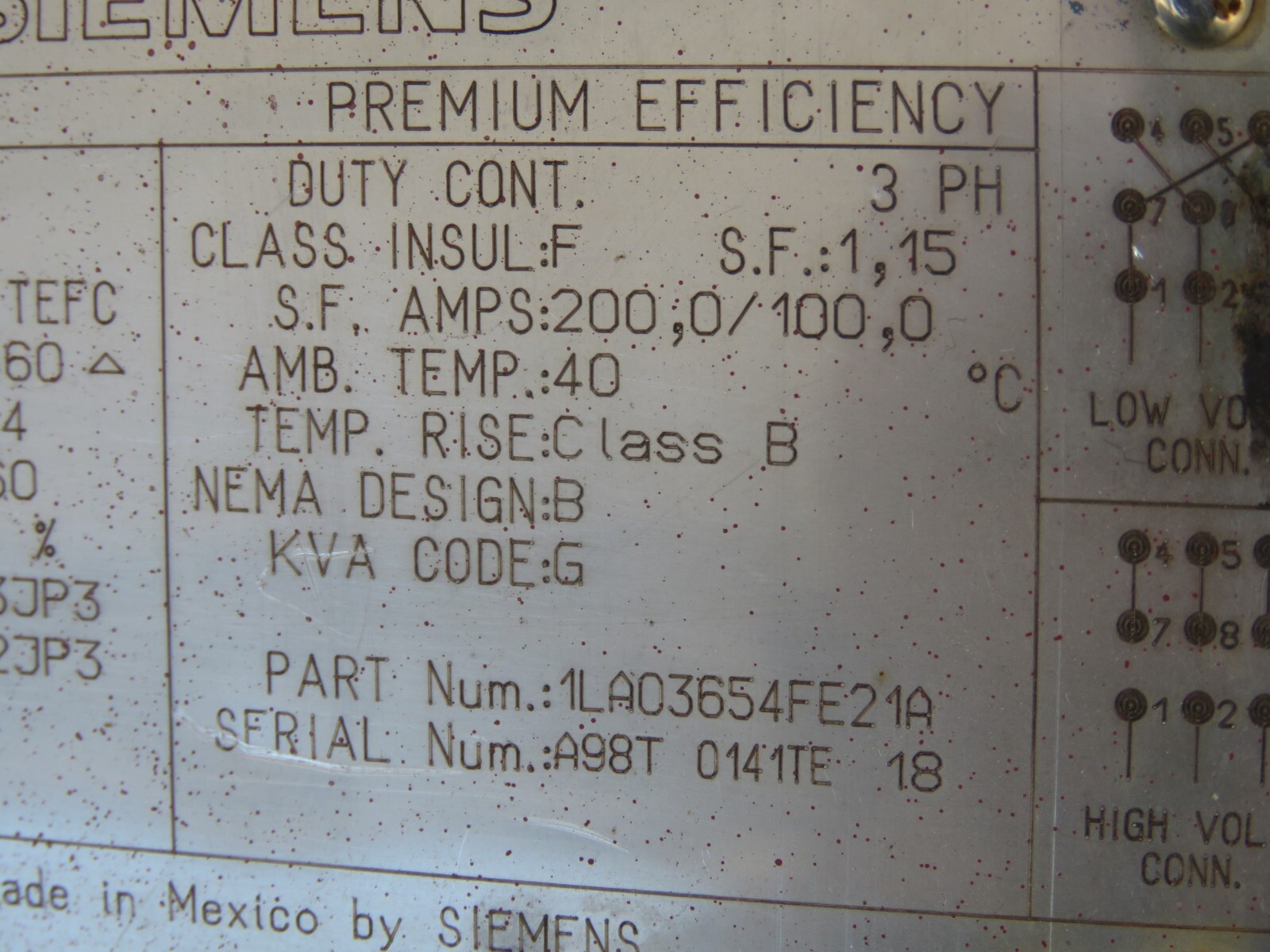 SIEMENS 75HP 230/460V FRAME 365T RPM 1775 MOTOR RGZE NEW OLD STOCK | eBay