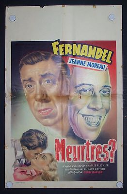 Meurtres?, Fernandel, Jeanne Moreau, French Original Poster, #65 | eBay