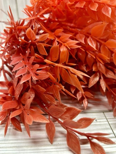 Vintage Artificial Plastic Red Ruscus Leaf Floral Picks Christmas 39 ...