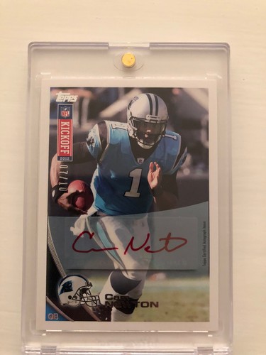 Cam Newton Topps Kickoff Auto Autograph /10 Rare. Red Ink. Patriots. NM ...