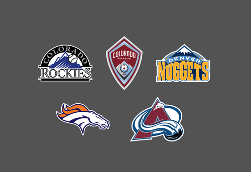 Colorado Stickers Sports Pack -Broncos Avalanche Nuggets Rapids Rockies ...