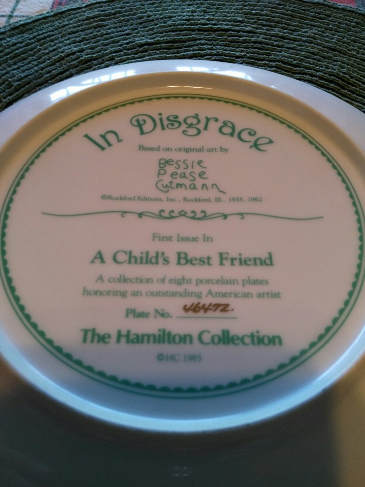 Bessie Pease Gutmann The Hamilton Collection In Disgrace Plate | eBay