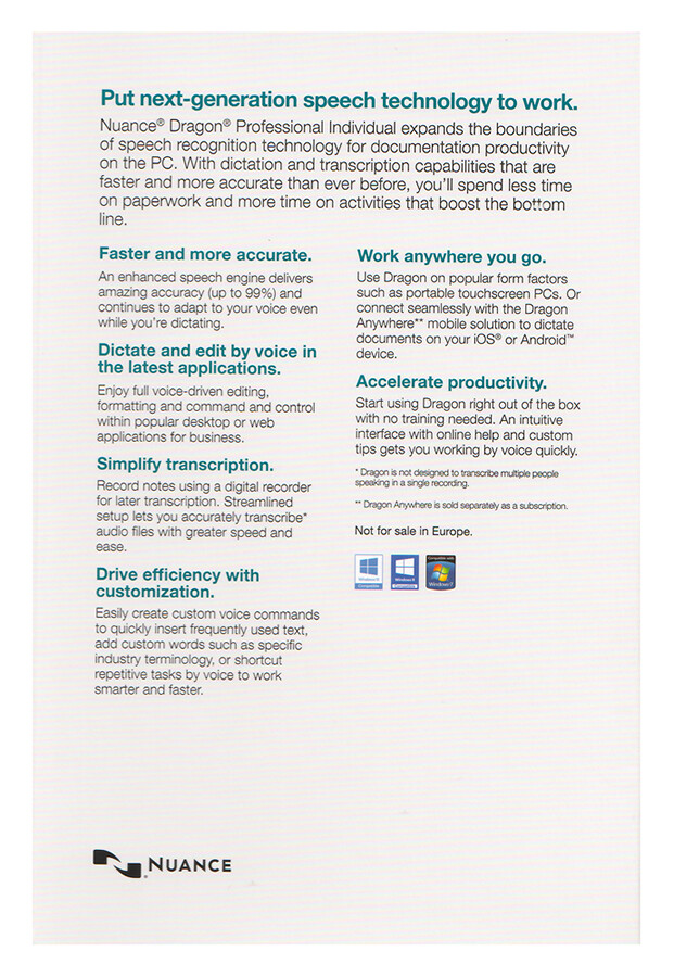 Nuance Dragon Professional Individual 15 - Retail Box w/ Headset, K809A-G00-15.0 | eBay