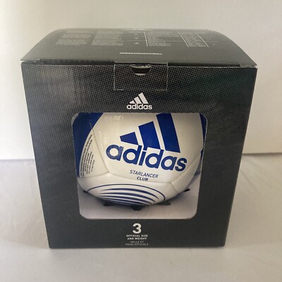 Adidas Starlancer Club Soccer Balls, White / Royal Blue - Size 3 HG5461 ...