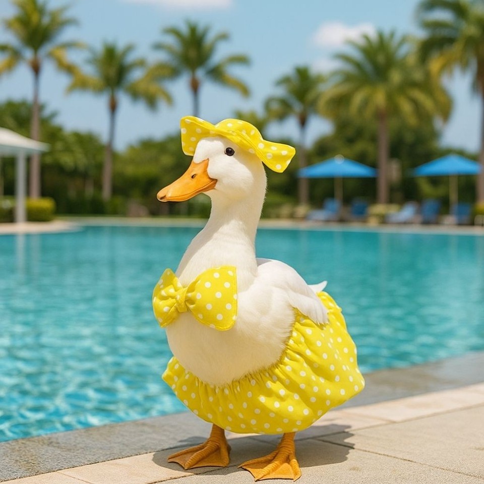 Breathable Duck Hawaiian Costume Festive Duck Cosplay Costume Beach ...