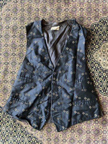 Vintage 60/70s All Silk Dice Vest Casino Gamble | eBay