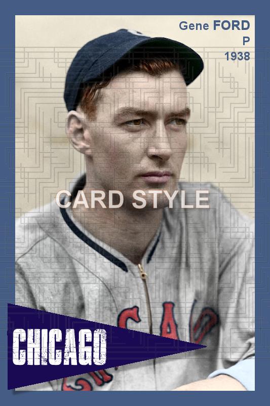 Gene Ford - 1938 Chicago White Sox - choose a style - colorized print ...