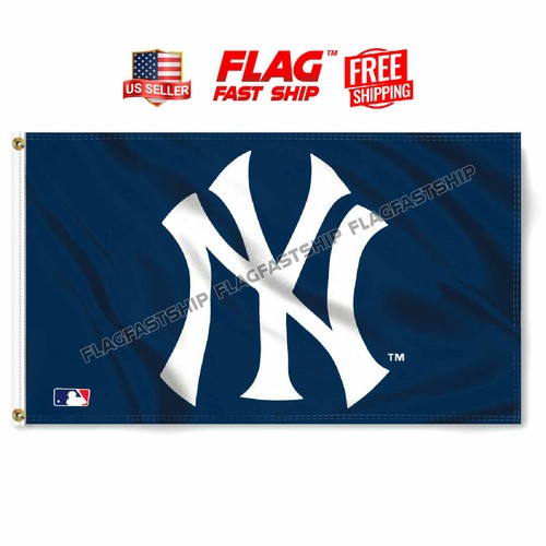 New York Yankees Large Logo Baseball MLB Flag Large 3x5 Banner FREE ...