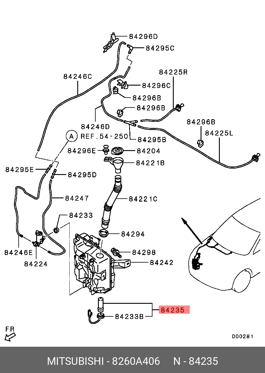 Genuine OE Sensor Assembly Water Level 8260A406 for Mitsubishi 8260 ...