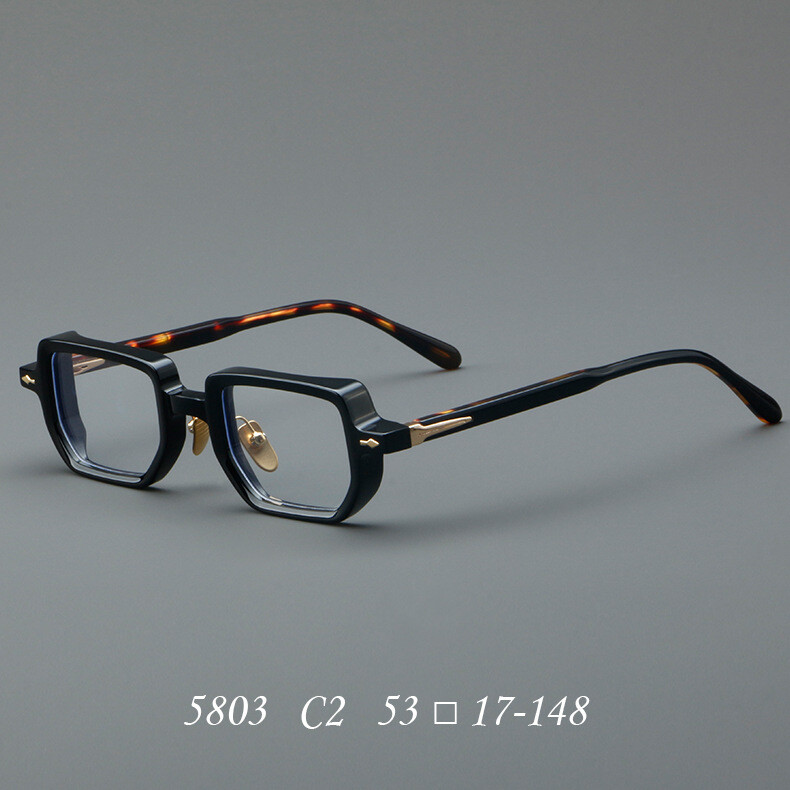 Vintage Square Eyeglass Thick Frame Retro Hawksbill Glasses Unisex ...