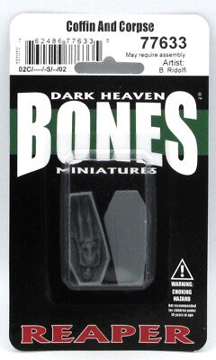 Reaper 77633 Coffin and Corpse (Bones) Terrain Graveyard Cemetery ...