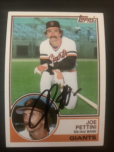 1983 Topps #143 Joe Pettini San Francisco Giants Signed Card ...