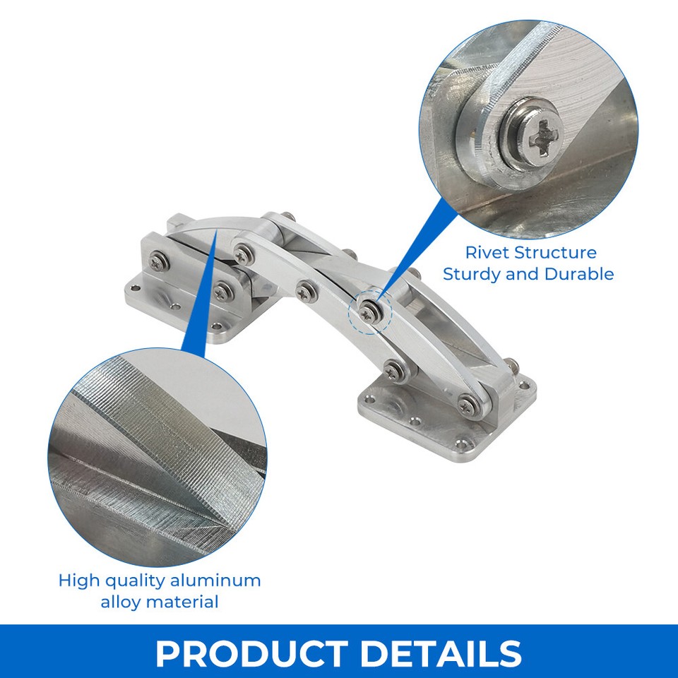 Hidden Scissor Hinge Aluminum-Large-Base Bracket Screws Bushings ...