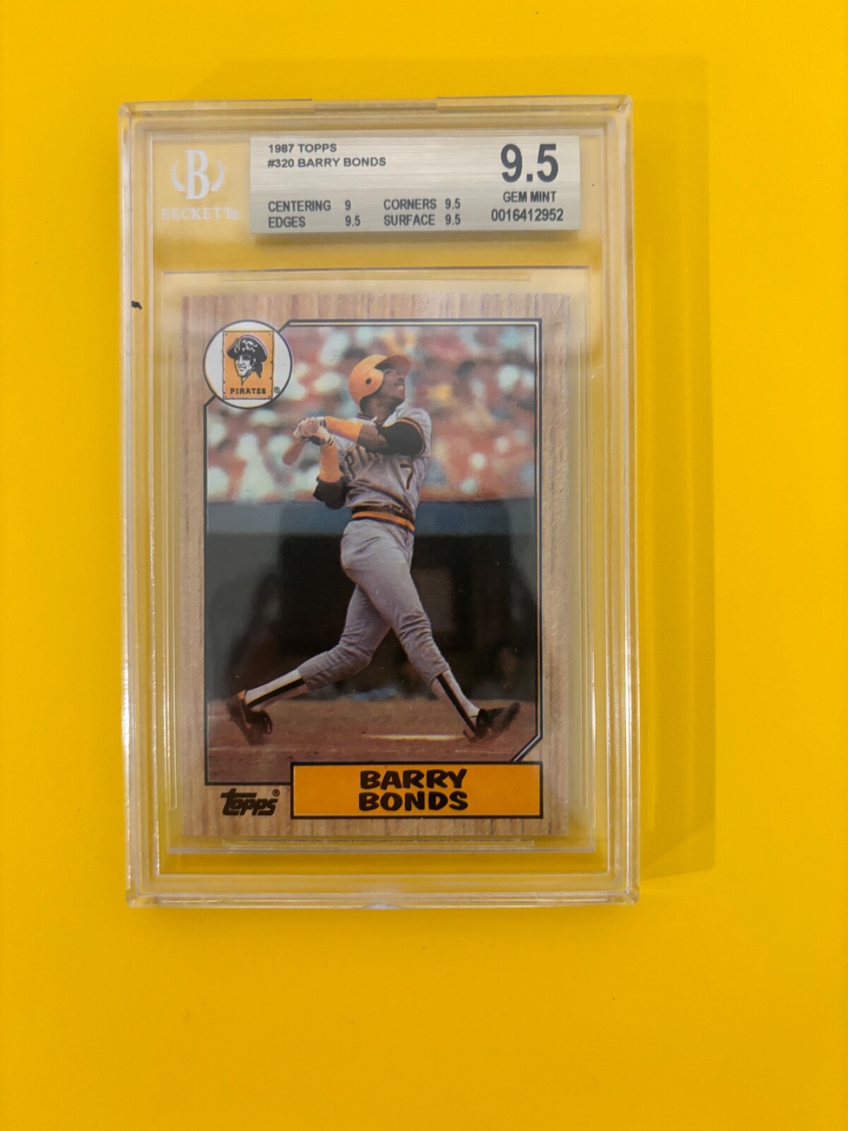 1987 Topps Error Barry Bonds Rookie Card BGS 9.5 | eBay