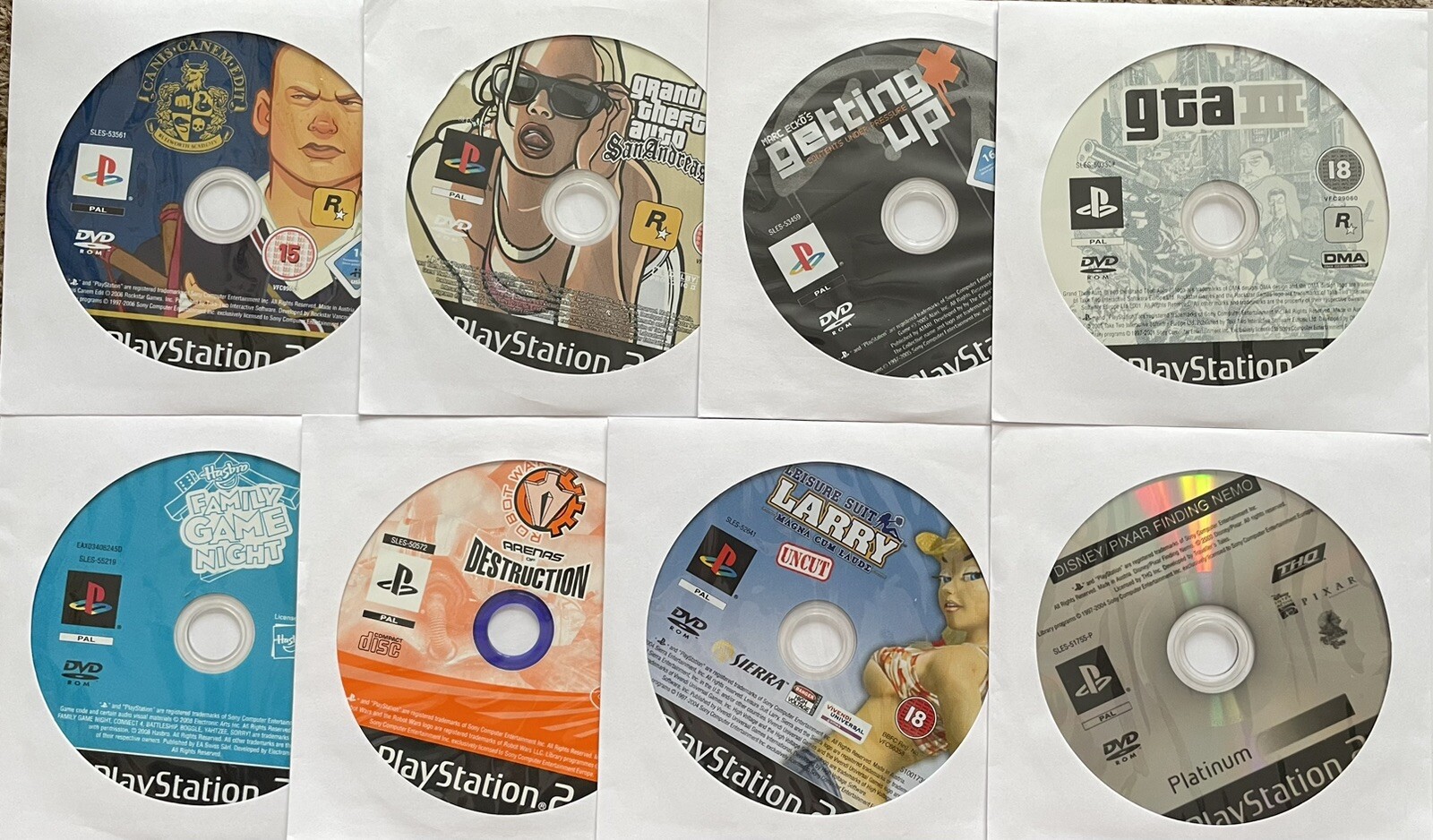 8x PS2 PlayStation 2 Game Games Bundle Job Lot GTA Bully Marc Ecko ...