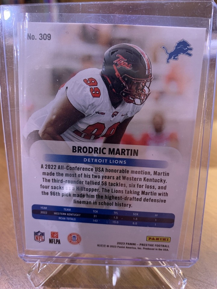 2023 Panini Prestige Base RC #309 Brodric Martin | eBay