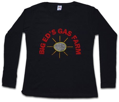 BIG ED'S GAS FARM WOMEN LONG SLEEVE T-SHIRT Twin Ed petrol gas station ...
