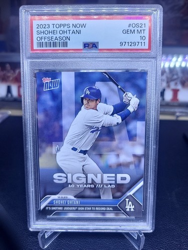 2023 Topps NOW Shohei Ohtani Signed 1st LA Dodgers Card OS21 PSA 10 Gem Mint | eBay
