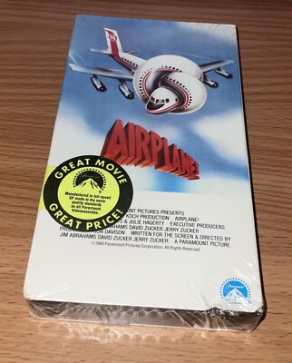"Airplane" (1980) New Comedy VHS First Release 1988 WATERMARKED. SEALED ...