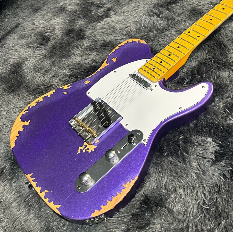 Relic Tele Electric Guitar Maple Fretboard Alder Body Metallic Purple ...