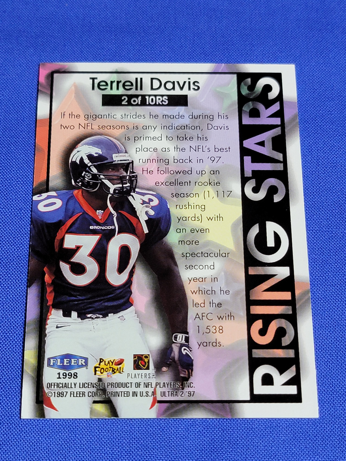 1997 Ultra Terrell Davis Broncos HOF Rising Stars Insert #2RS | eBay