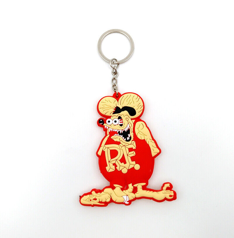 1pcs Random Soft Rubber Big Daddy Ed Roth Rat Fink Double Sided Key ...