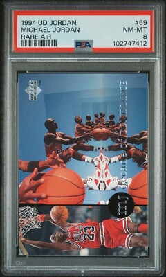 1994 Upper Deck NBA Basketball Michael Jordan #69 Rare Air PSA 8 NM-MT ...