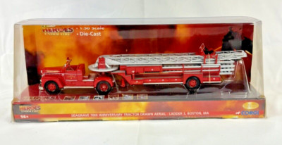 2005 Corgi Seagrave Anniversary Heroes Under Fire Truck Ladder 3 Boston ...
