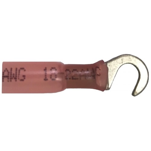 Heat Shrink Crimp Hook Terminal 22-18 Gauge #8 Stud Wire Connector - 10 ...