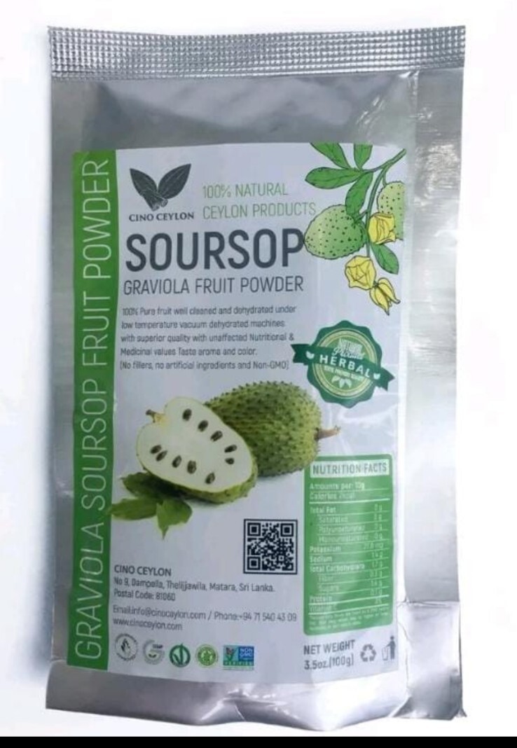 Graviola Leaf 100 Pure Nongmo Raw Soursop Leaf Powder Graviola Soursop
