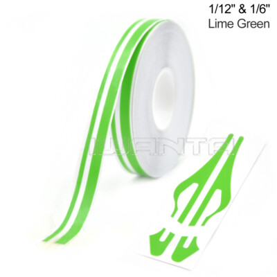 1/12" & 1/6" Lime Green Pinstriping Pin Stripe DIY Line Vinyl Tape ...