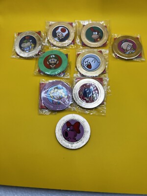 Lot Of 9 Super Mario Wonderball Collectible Coins All Sealed Except 1 ...