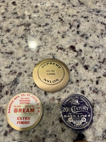 Lot 11 - Vintage Collection Different Fishing Line Spool Labels Halls ...