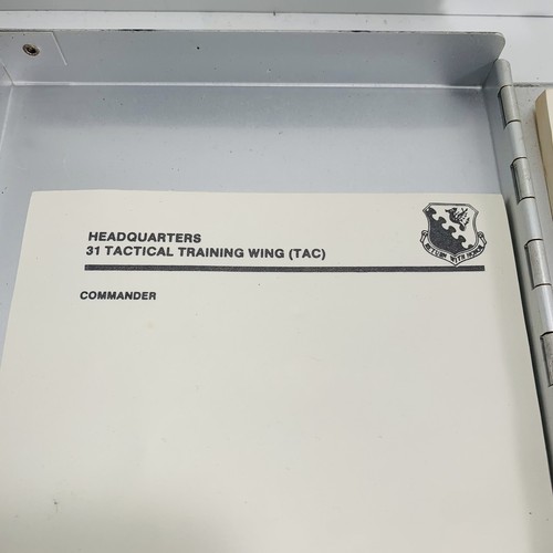 Vintage USAF 31st Tactical Fighter Wing Squadron Aluminum Pilot Note ...