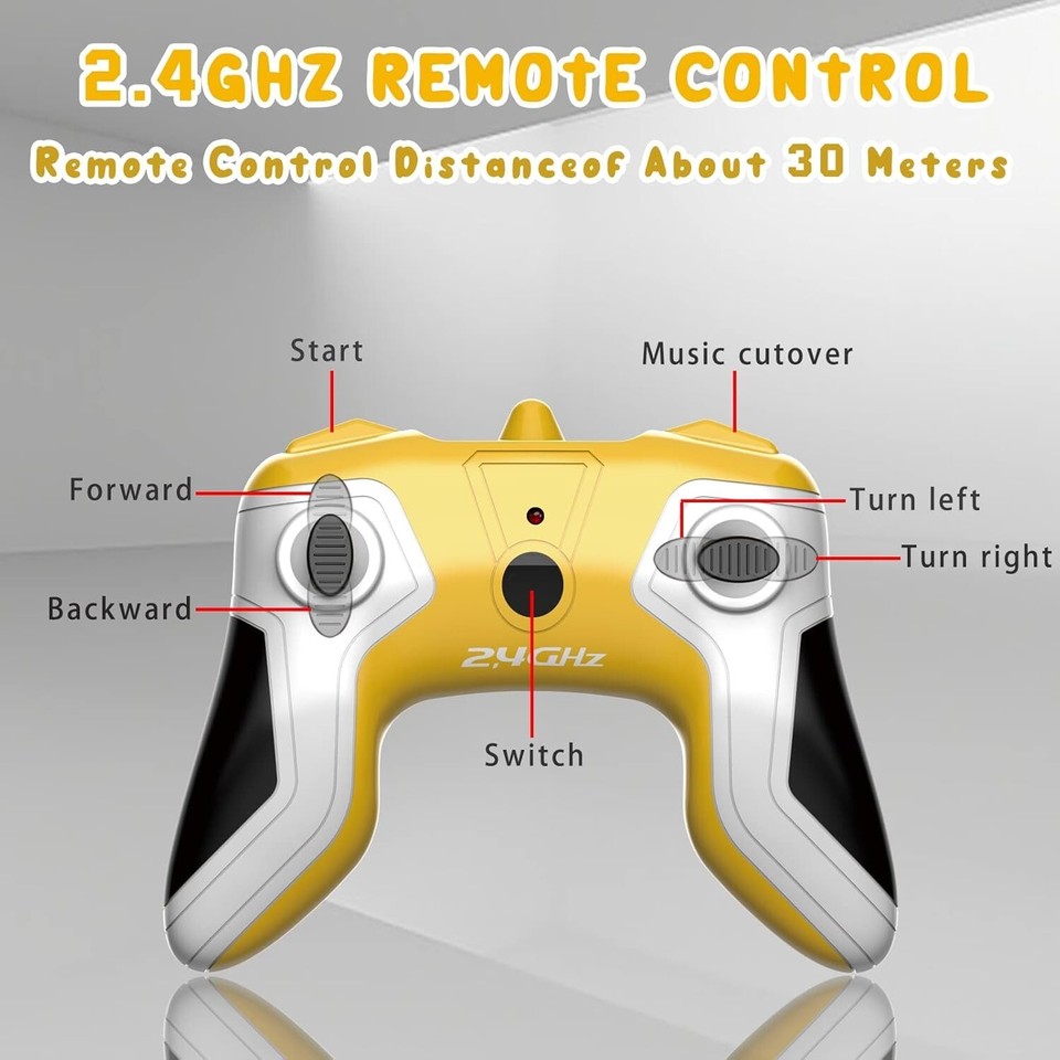 Remote Control Car, RC School Bus for Kids, RC Monster Truck Toy 2.4GHz ...