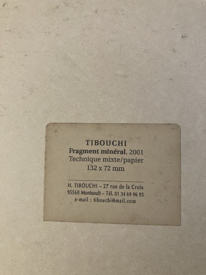 Very Beautiful Mixed Technical Plate On Paper Hamid Tibouchi Art Poet ...