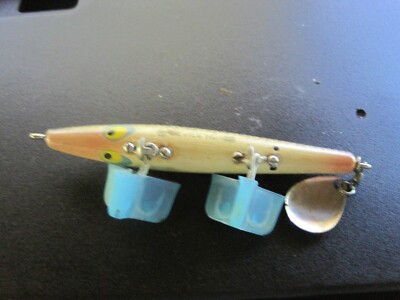 RARE fishing lure Devil Horse black yellow red bass vintage top water ...