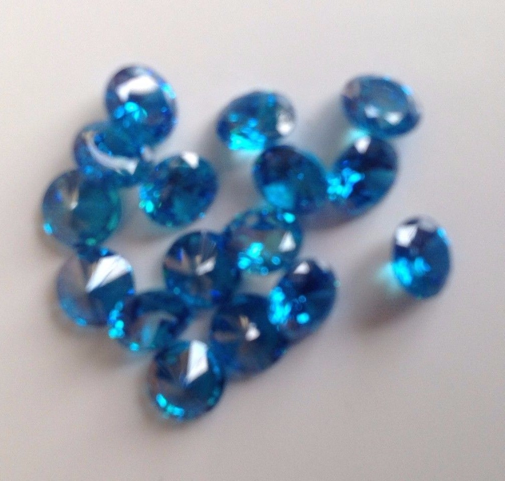 Deep Blue Round Cubic Zirconia gems CZ 2 -10mm - AAA-USA Seller | eBay
