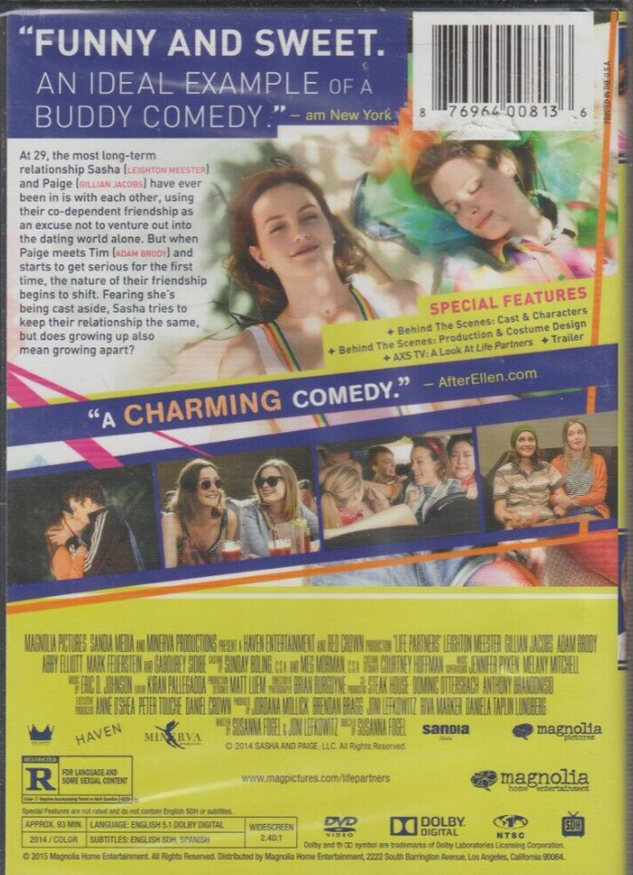 Life Partners DVD New Leighton Meester Gillian Jacobs Adam Brody ...