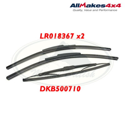 LAND ROVER FRONT & REAR WIPER BLADE SET RANGE SPORT 06-13 LR018367 ...