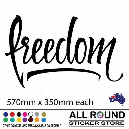 Large Freedom sticker decal for RV motorhome, Caravan, Bus or other ...