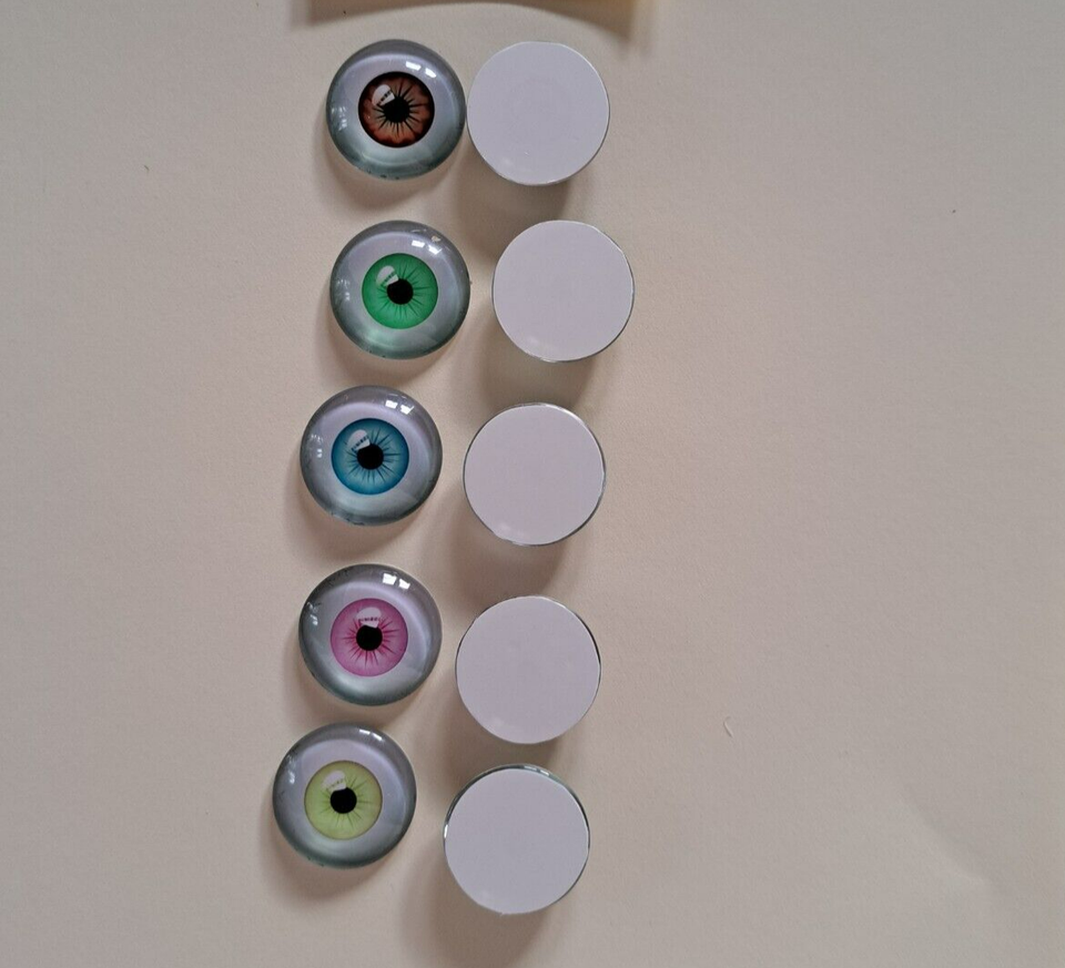 1 PAIR 25mm ACRYLIC FLAT STICKY BACKED EYES FOR CRAFTING PK A | eBay