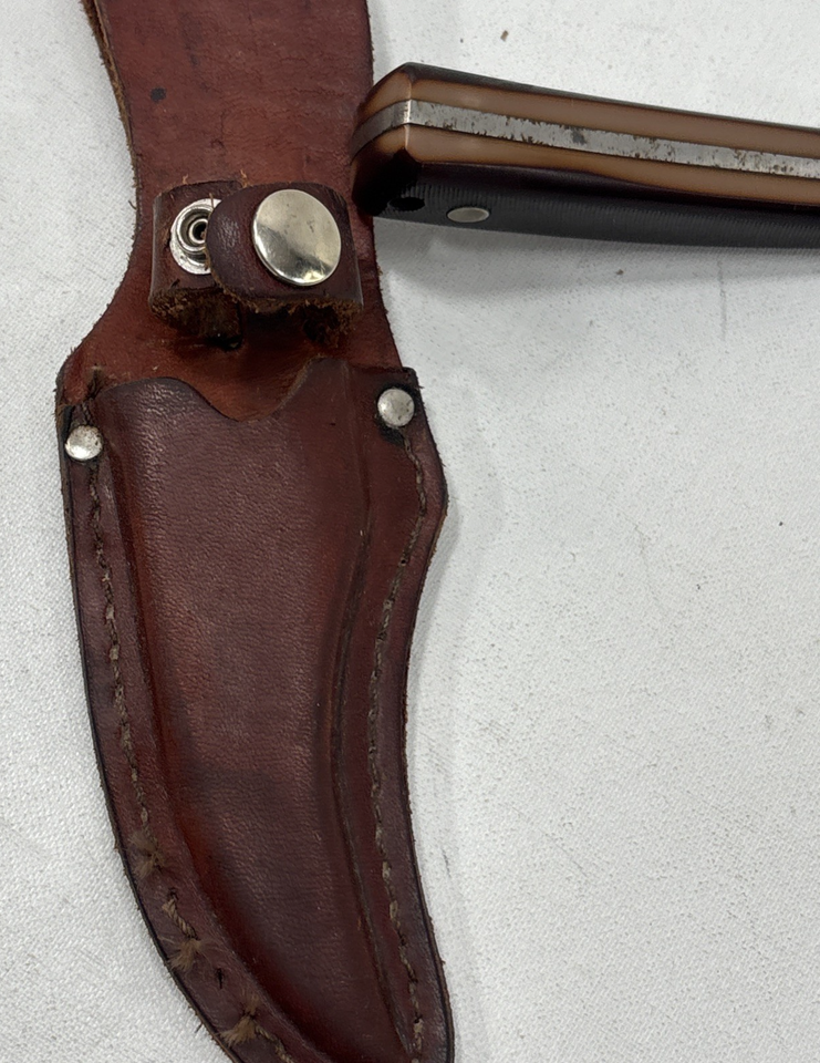 Vtg Schrade Usa 152 Old Timer Sharp Finger Knife And Sheath | eBay