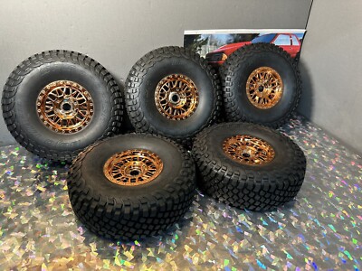 Losi 8IGHT-X Super Lasernut Tires Wheels Mounted Set Of 5 BFG 17mm Gold ...